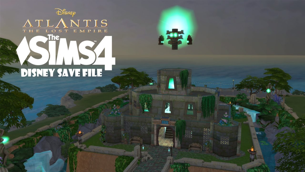 The Sims 4 - Disney Save File #3 | Edge of Atlantis Restaurant🌊🍽️ - YouTube