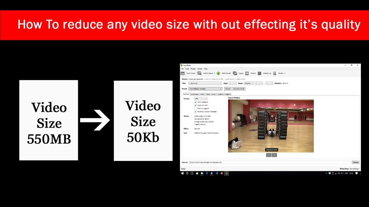 How to reduce video size without effecting it's quality | decrease ...
