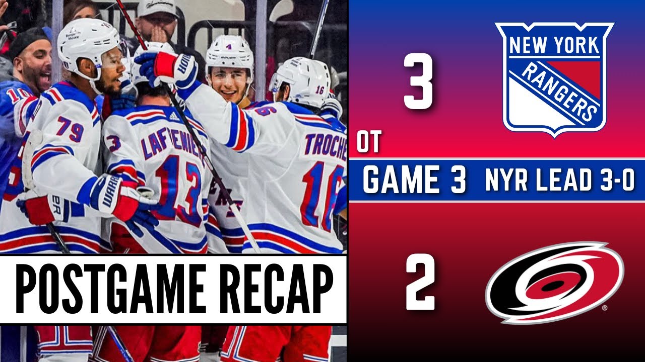 New York Rangers vs Carolina Hurricanes Round 2, Game 3 Postgame Show ...
