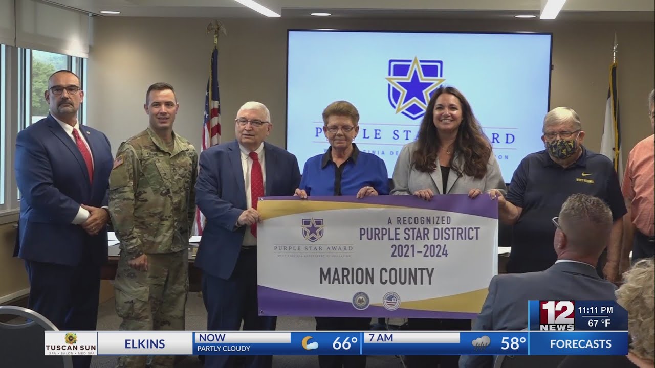 Marion County BOE Purple Star Award Achievement - YouTube