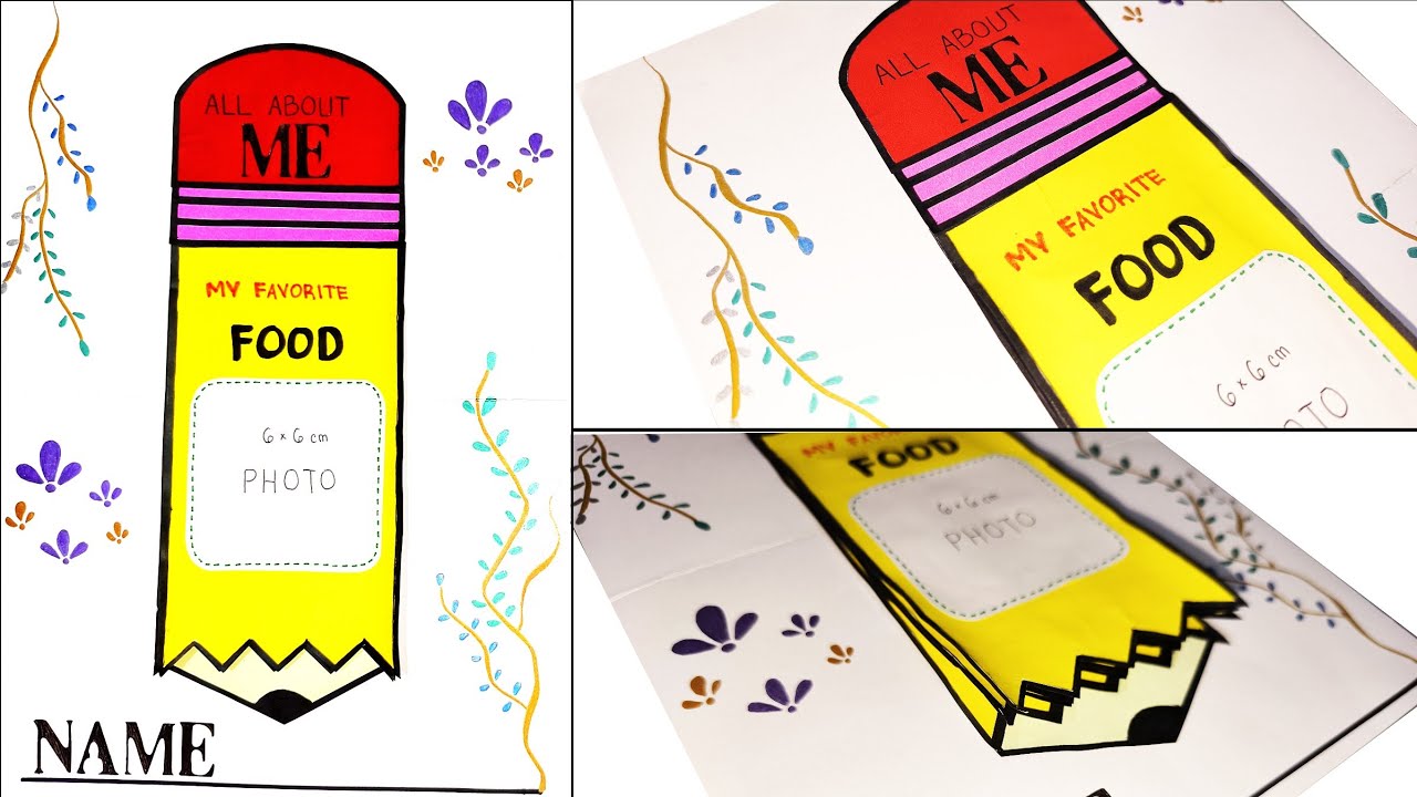 DIY ALL ABOUT ME HAND WORK SCHOOL PROJECT FOR KIDS | Crafts and DIYs ...