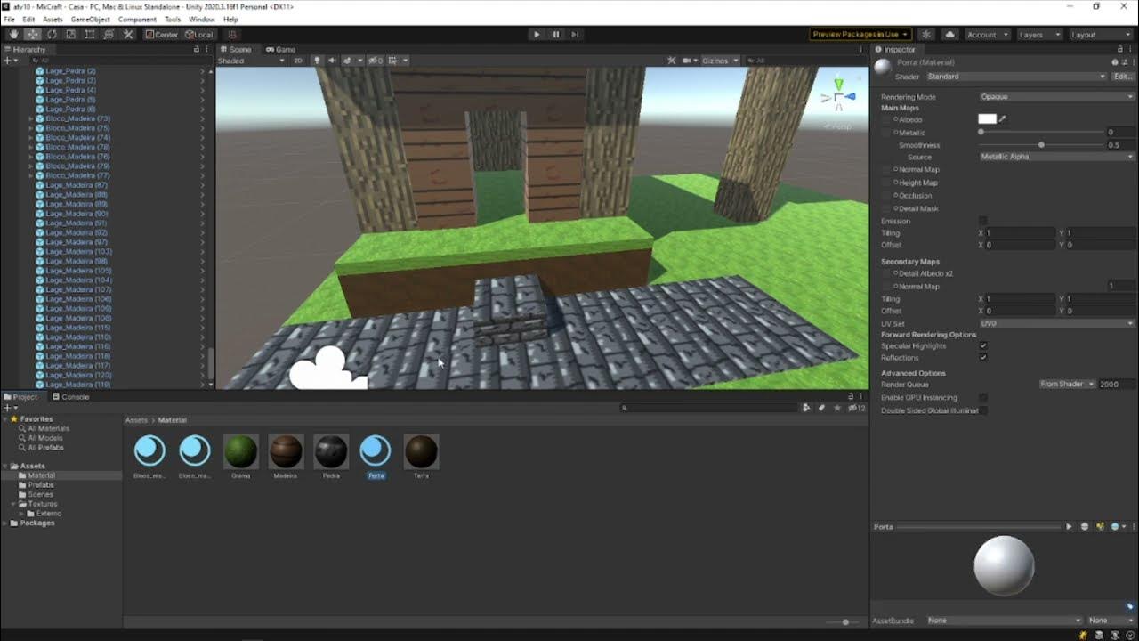Recriando Minecraft - pt2 - Criando cenário - Unity - YouTube