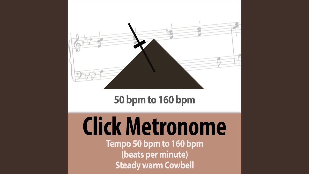50 bpm (beats per minute) Click Metronome - Steady Tempo Warm Cowbell ...