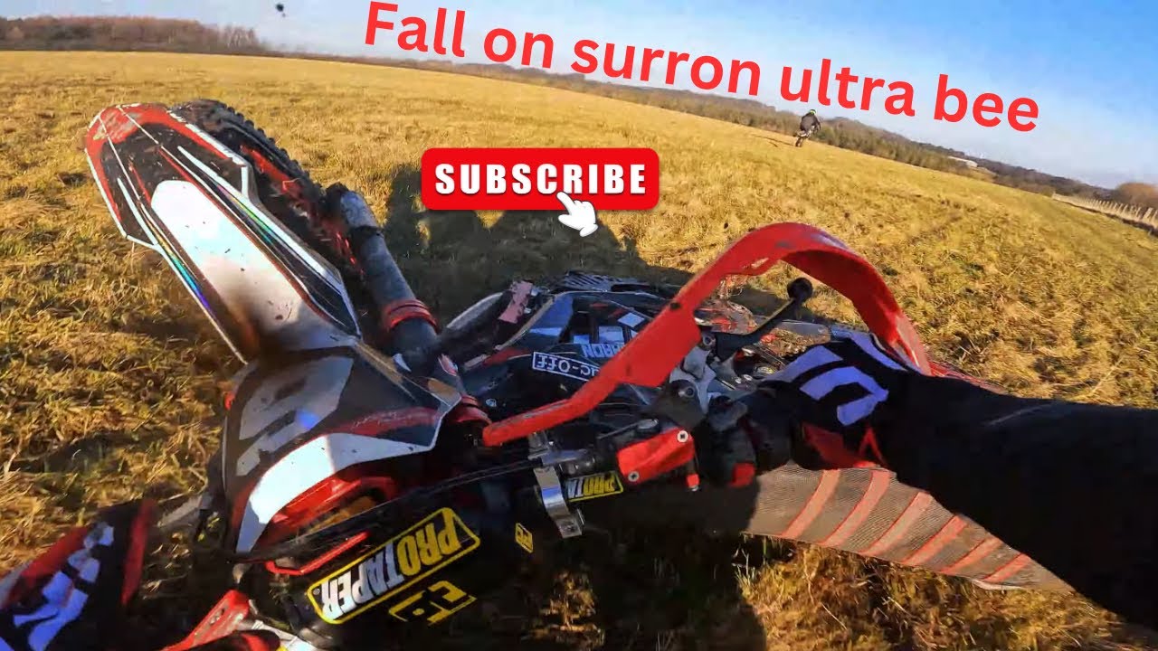 [CRASH] on farmer field [INJURY] on new surron ultra bee - YouTube