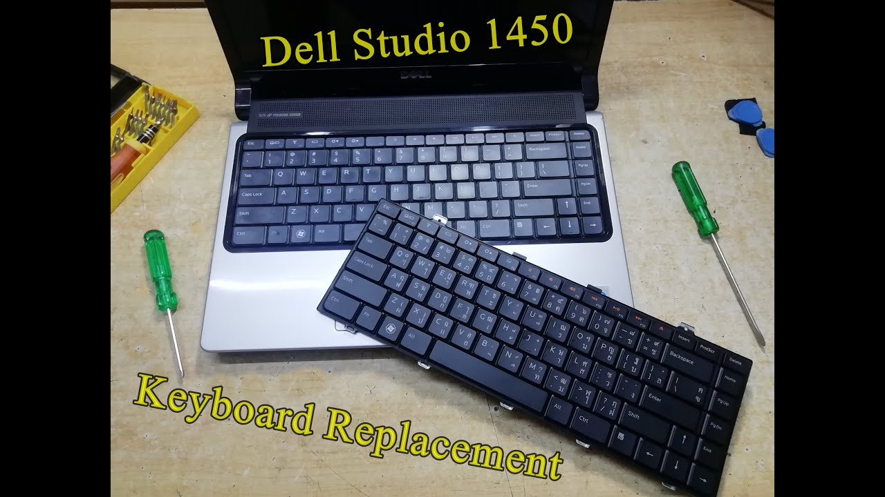 Dell Studio 14-1450 | Dell P03G Keyboard Replacement - YouTube