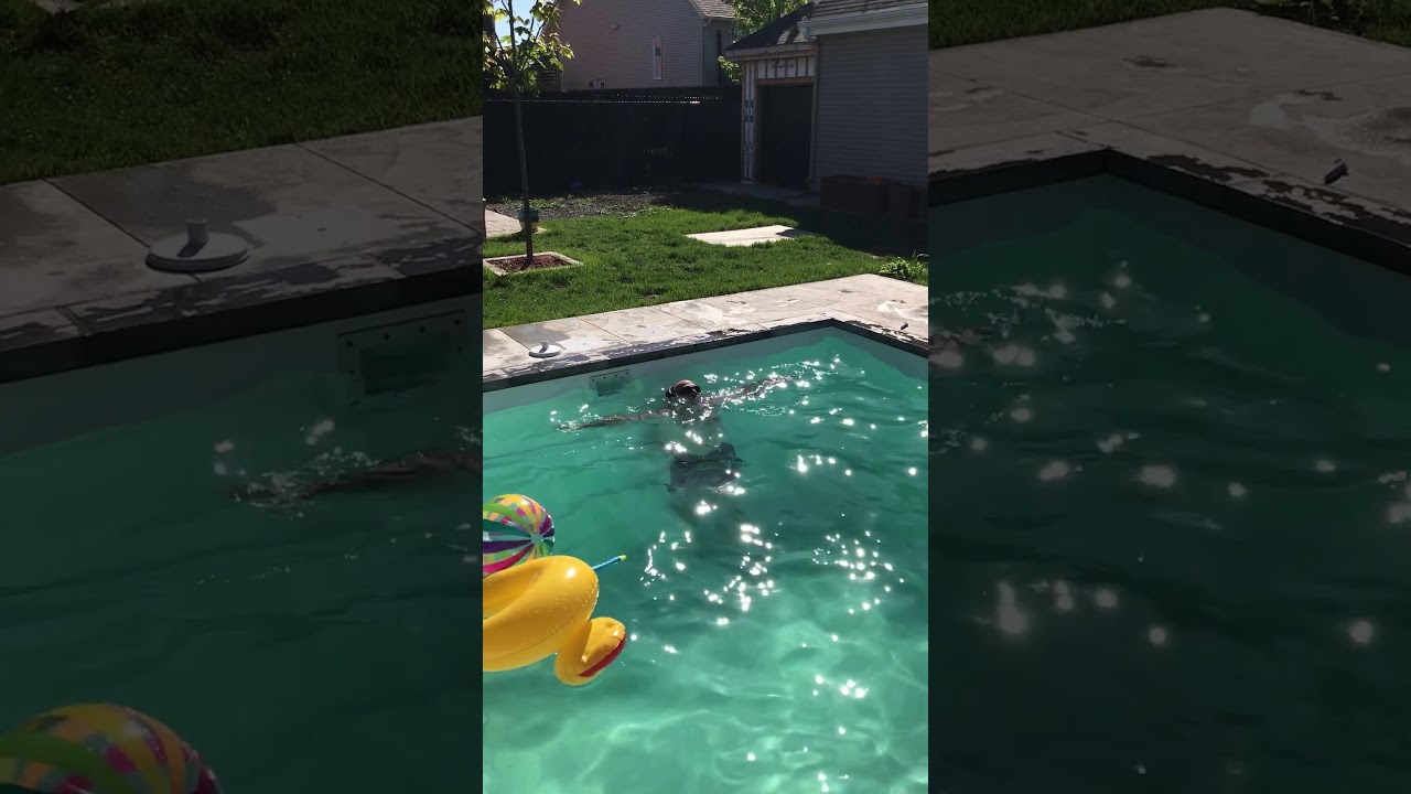 Moonwalk in the pool - YouTube