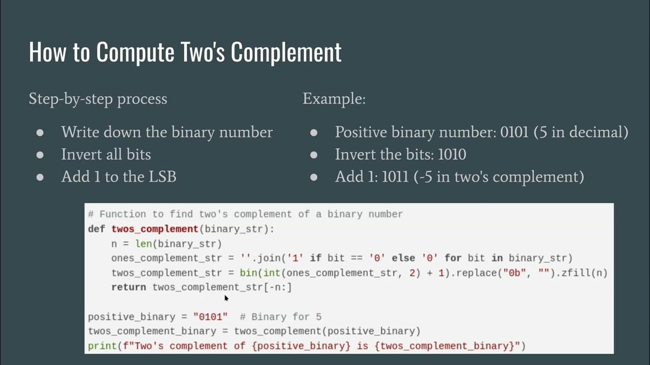 Introduction to Two's Complement - YouTube