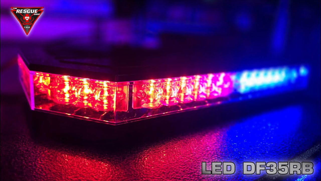 Led DF35rb / Mini Lightbars ไฟไซเรนแบบฐานแม่เหล็ก - YouTube