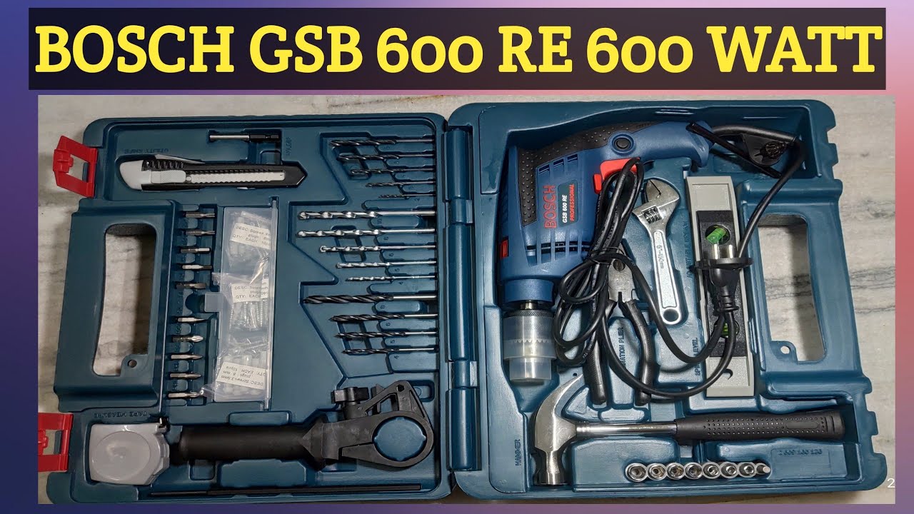 Bosch GSB 600 RE Smart Home Tool kit 600 Watt corded drill | Unboxing ...