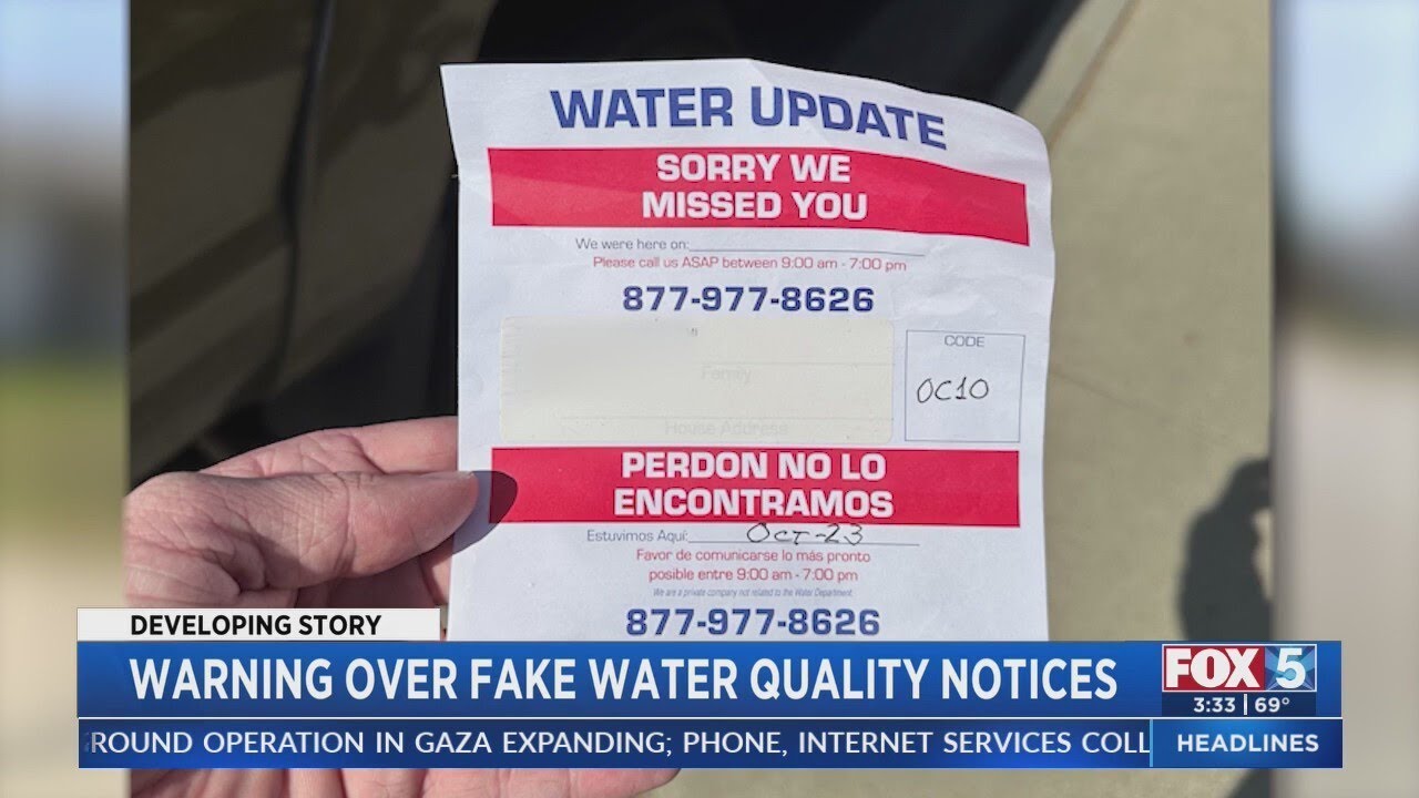 Warning Over Fake Water Quality Notices - YouTube