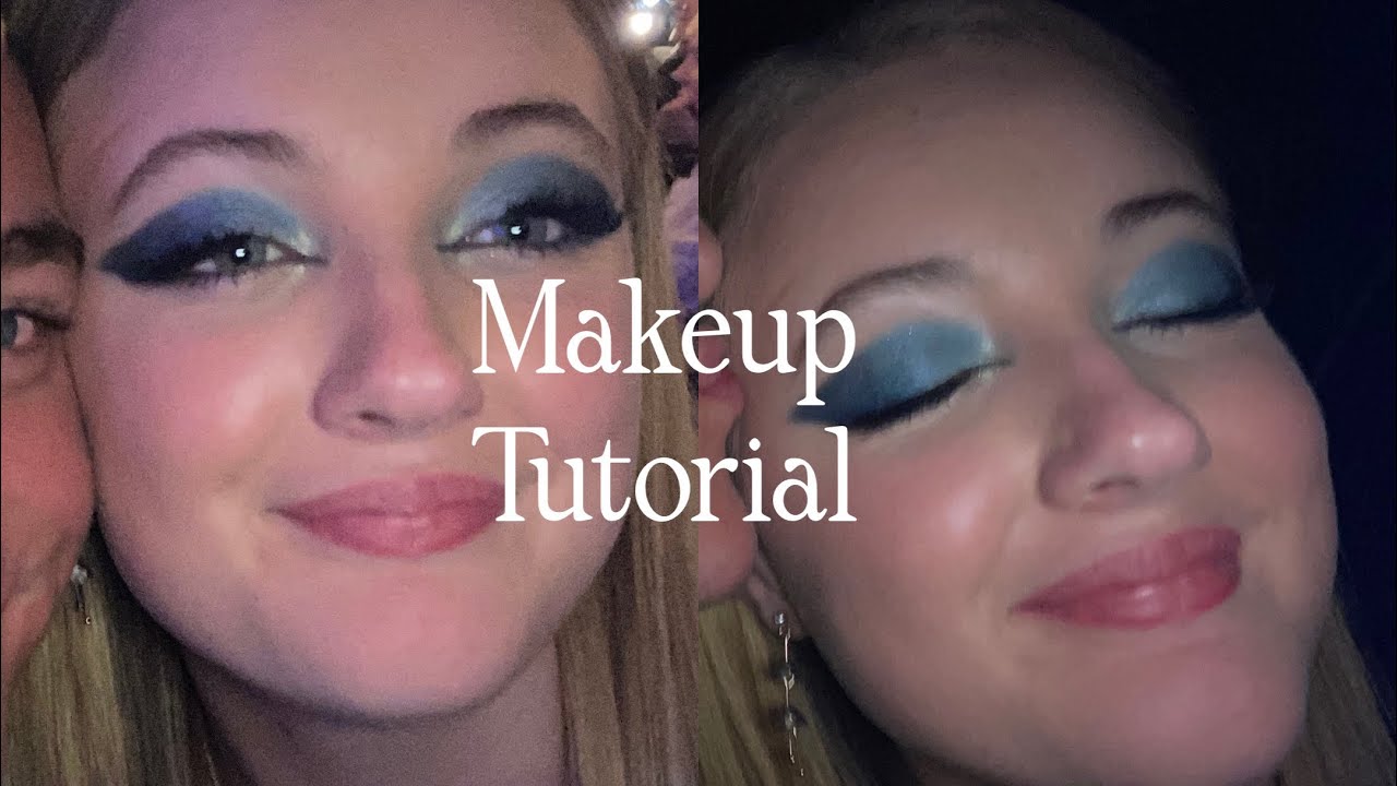 Blue makeup tutorial🩵 - YouTube