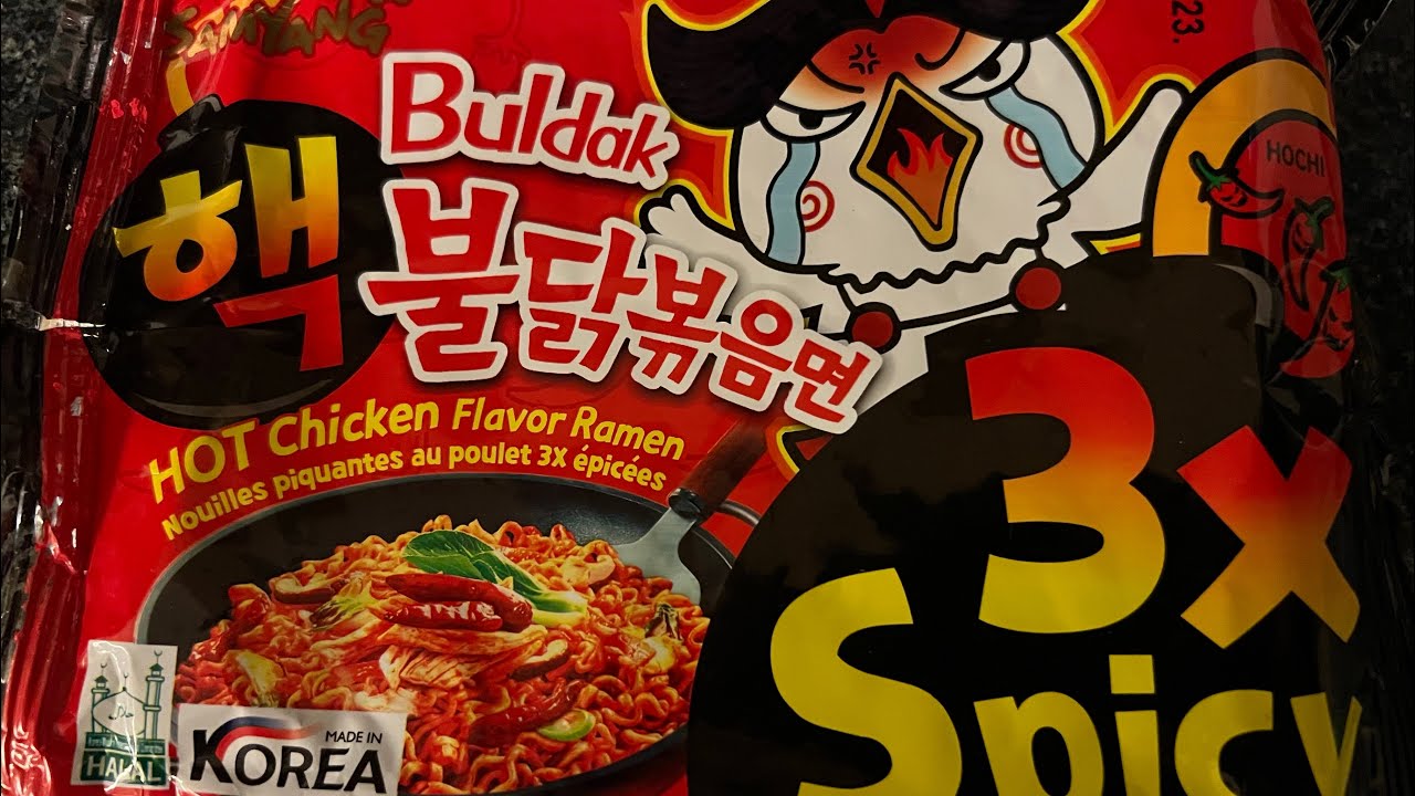 Buldak 3x Spicy Ramen Noodle Challenge After a Night Out #spicy #buldak ...