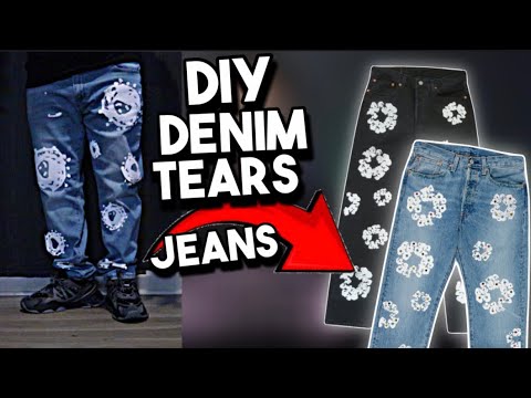 How To Make Your Own Denim Tears Inspired Jeans With Cricut | DIY - YouTube