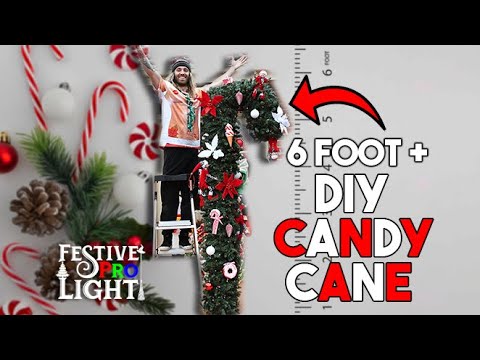We built this MASSIVE Candy Cane from Chicken Wire! - YouTube