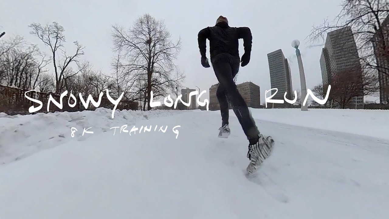 Snowy Long Run - Shamrock Shuffle 8k Training - CTM Ultra Carbon - YouTube