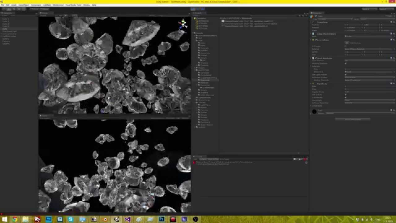Raytraced Diamonds in realtime in Unity with lightfields - YouTube