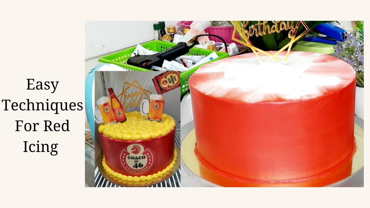 Easy Techniques For Red Icing | Red Horse Cake Theme - YouTube
