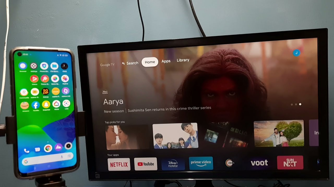 How to Connect Realme Phone to Realme 4K Google TV Stick | Screen ...