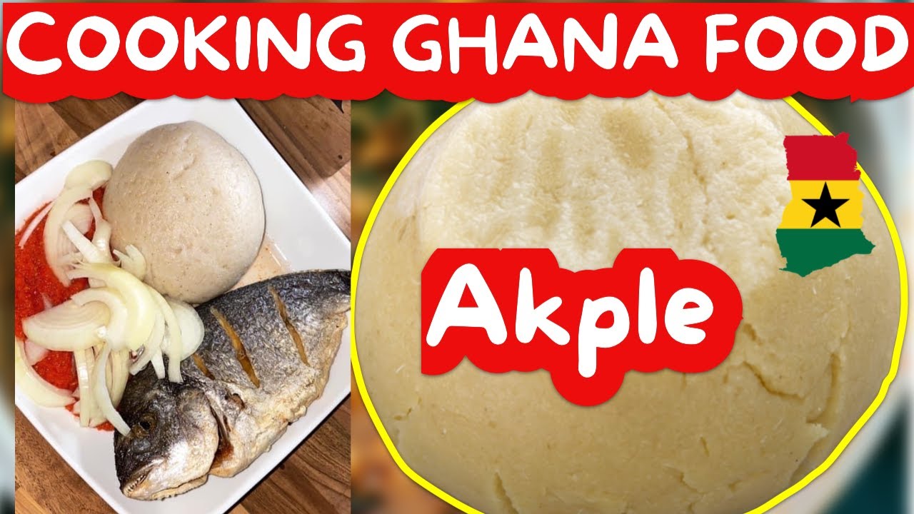 Ghana Village Food Cooking // Akple from Volta Region #africanfood # ...