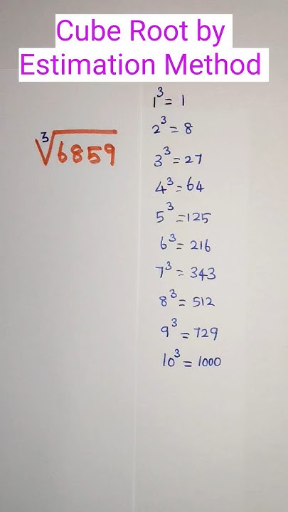 Cube root by estimation method #navimaths #maths #shorts #cuberoot #viralshorts - YouTube