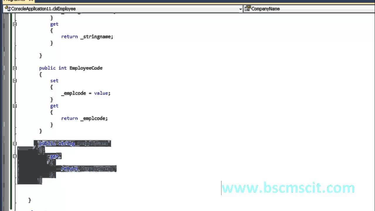B.SCIT (C#) MAR2009: - Explain property? How to achieved read only and write only property ...