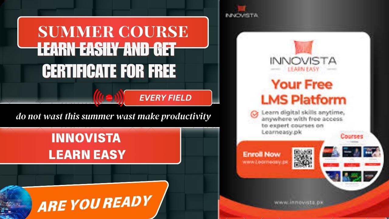 LEARN SKILL EASILY AND GET CERTIFICATE FOR FREE || INNOVISTA LEARN EASY || SUMMER COURSE - YouTube