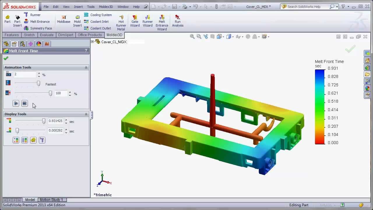 Moldex3D eDesignSYNC for SolidWorks - Post Process Tutorial - YouTube
