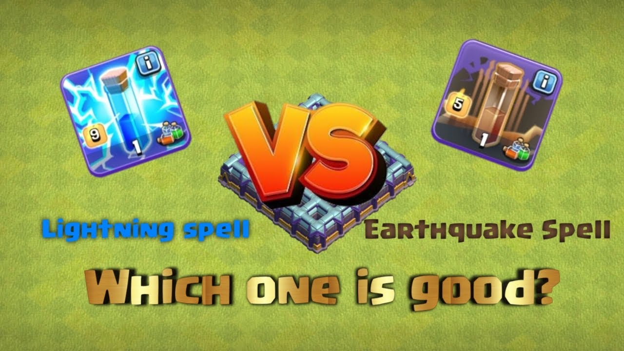 Lightning Spell vs Earthquake Spell Which one is good || #clashofclans ...
