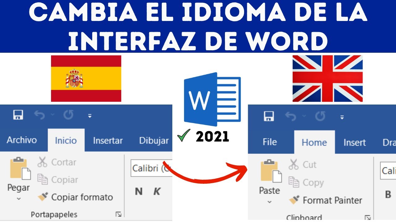 CÓmo Cambiar El Idioma De La Interfaz De Word 2019 Youtube