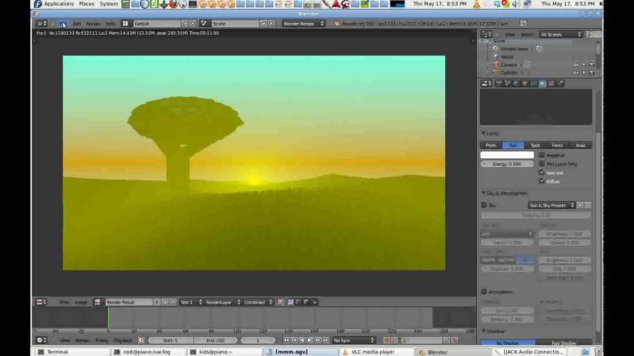 [Blender] Grass, Sunset and Tree Tutorial - YouTube