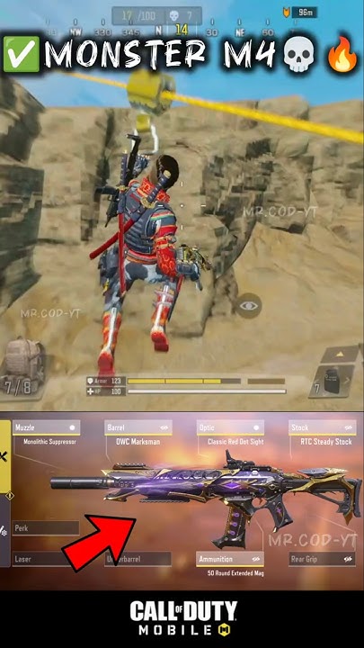 Monster M4💀🔥Settings in CODM BR 💯🔥Codmobile🤕CODM Pro Setting #shorts #codmbr #codm #ff #cod ...