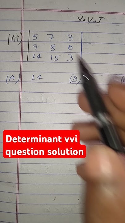 Class 12th math determinant vvi objective question solution 4 feb 2025#mathclear65 #determinants ...