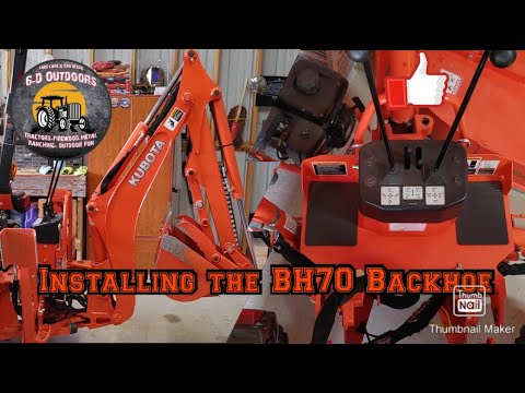 Installing the BH70 backhoe for the first time this year on the Kubota ...