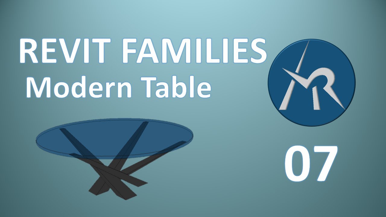 Modern Parameteric Table Revit Family - YouTube