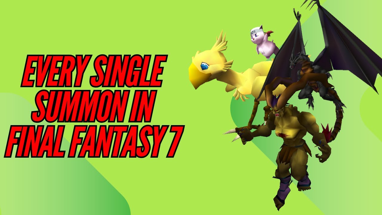 Every Single Summon in Final Fantasy 7 - YouTube