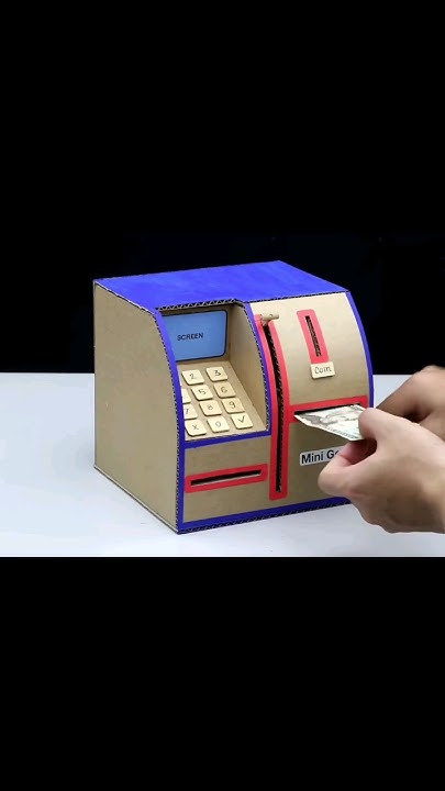 How to make a Simple ATM machine | Card board easy atm machine | Mini working Atm - YouTube