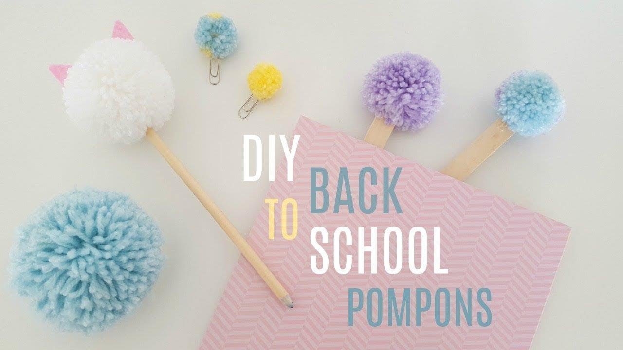 SUMINISTROS DE DECORACIÓN DE REGRESO A LA ESCUELA CON POMPONES - YouTube