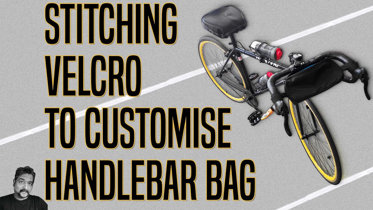 Stitching Velcro to customise handlebar bag - YouTube