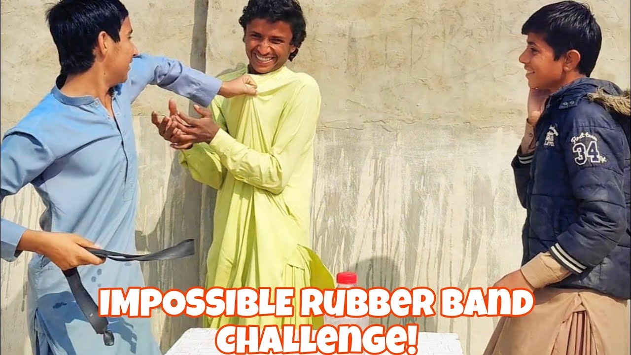 IMPOSSIBLE Rubber Band Challenge! bottle challenge game funny - YouTube