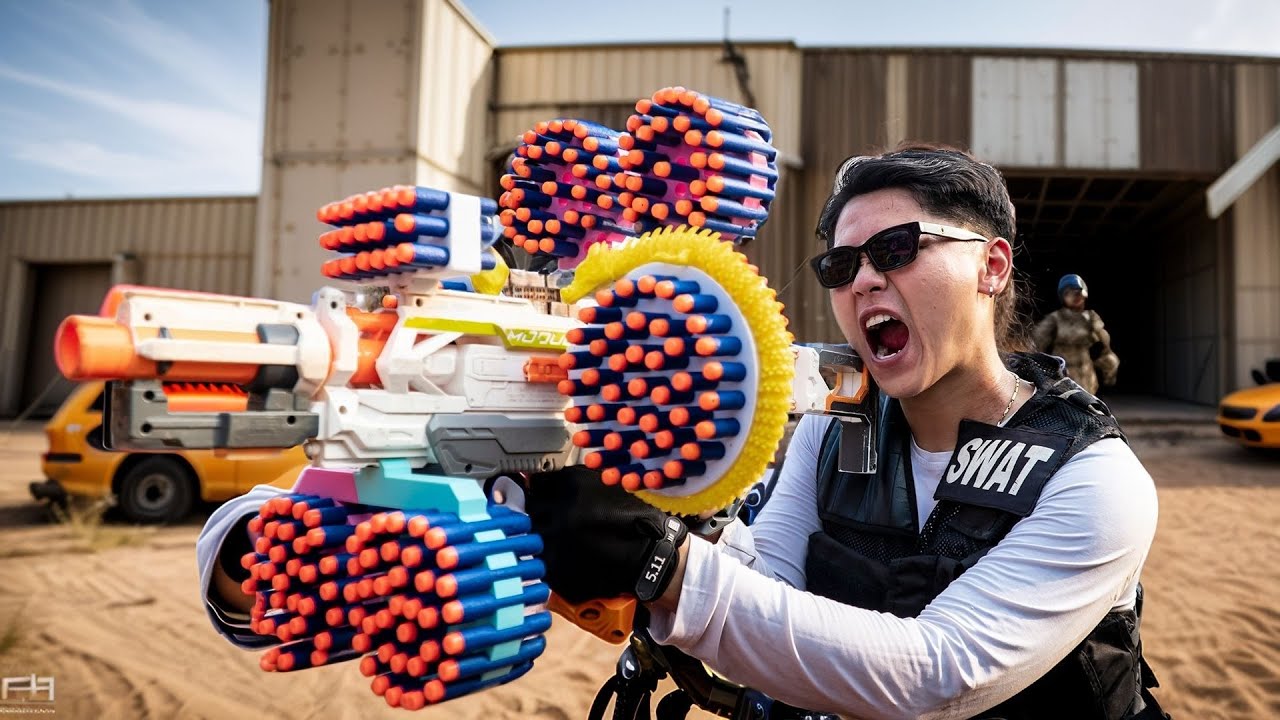 LTT Films : Elite Warrior Team Silver Flash Nerf Guns Fights Tiger Mask ...