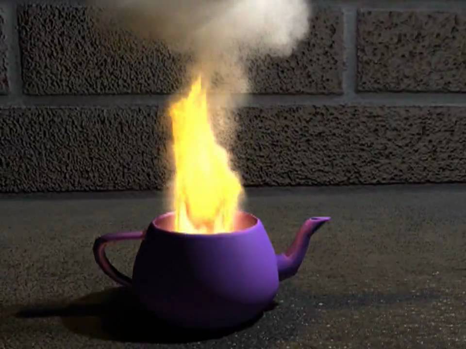 tea pot with fire light HD 720p - YouTube