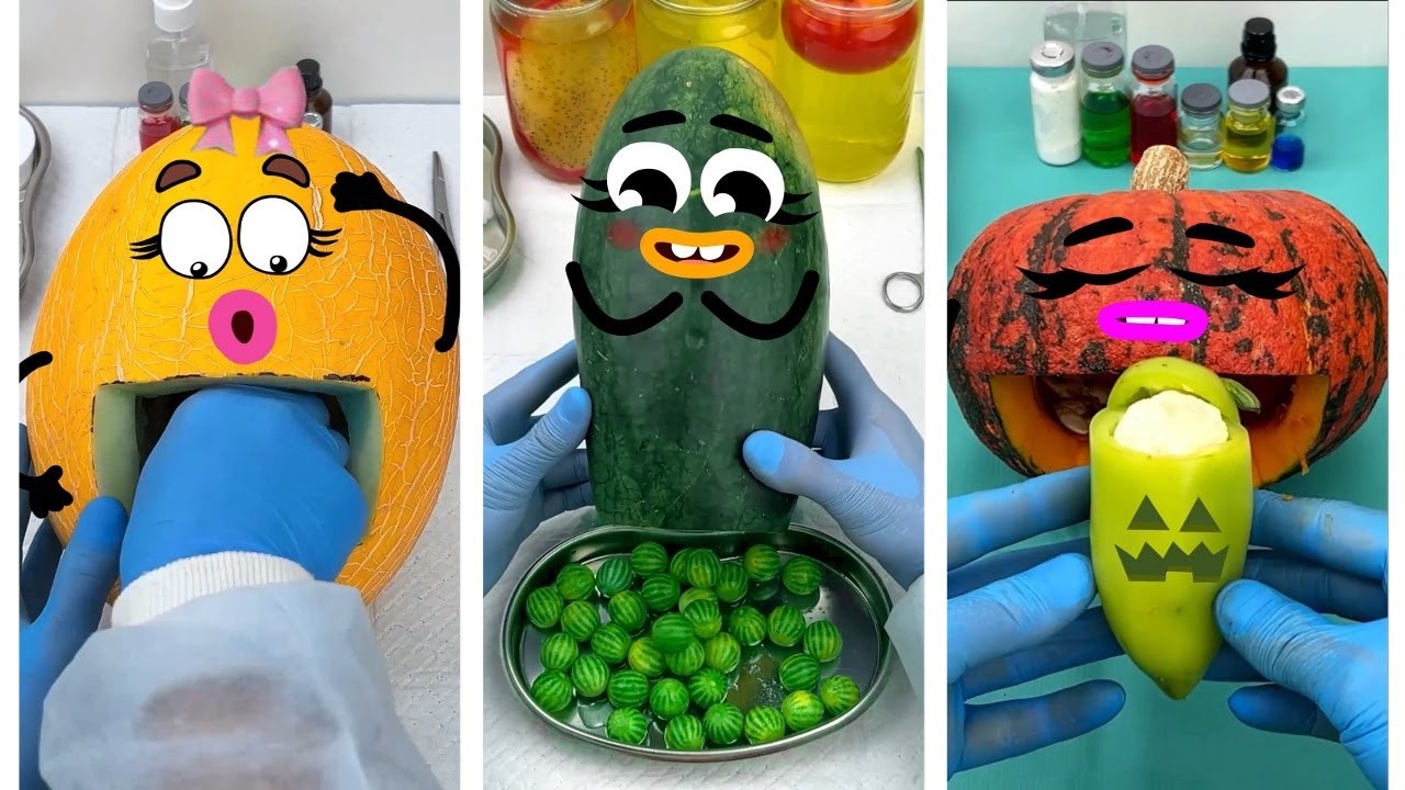Funny doodles in fruit surgery and Here's What Happened - YouTube