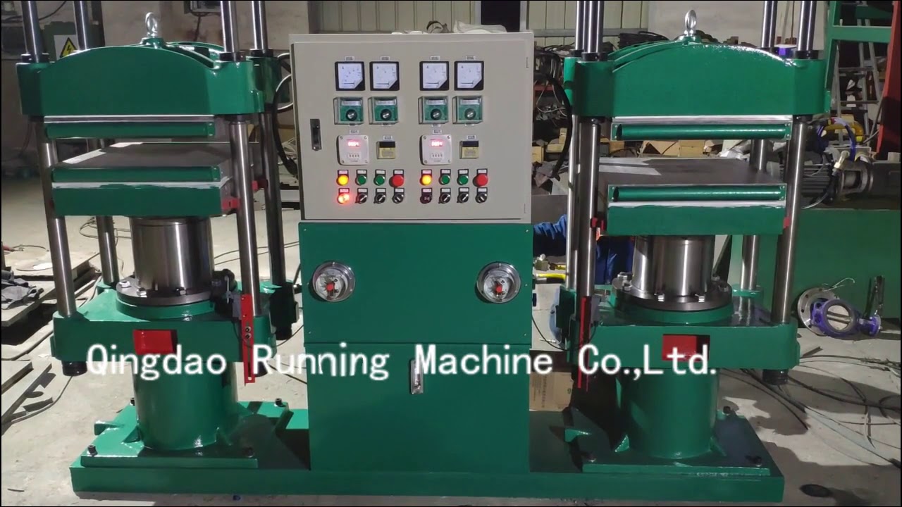 Double Working Station Rubber Molding Press - YouTube