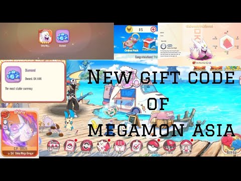 shiny mega gengar gift code in #megamonasia // 8k diamond gift code//# ...