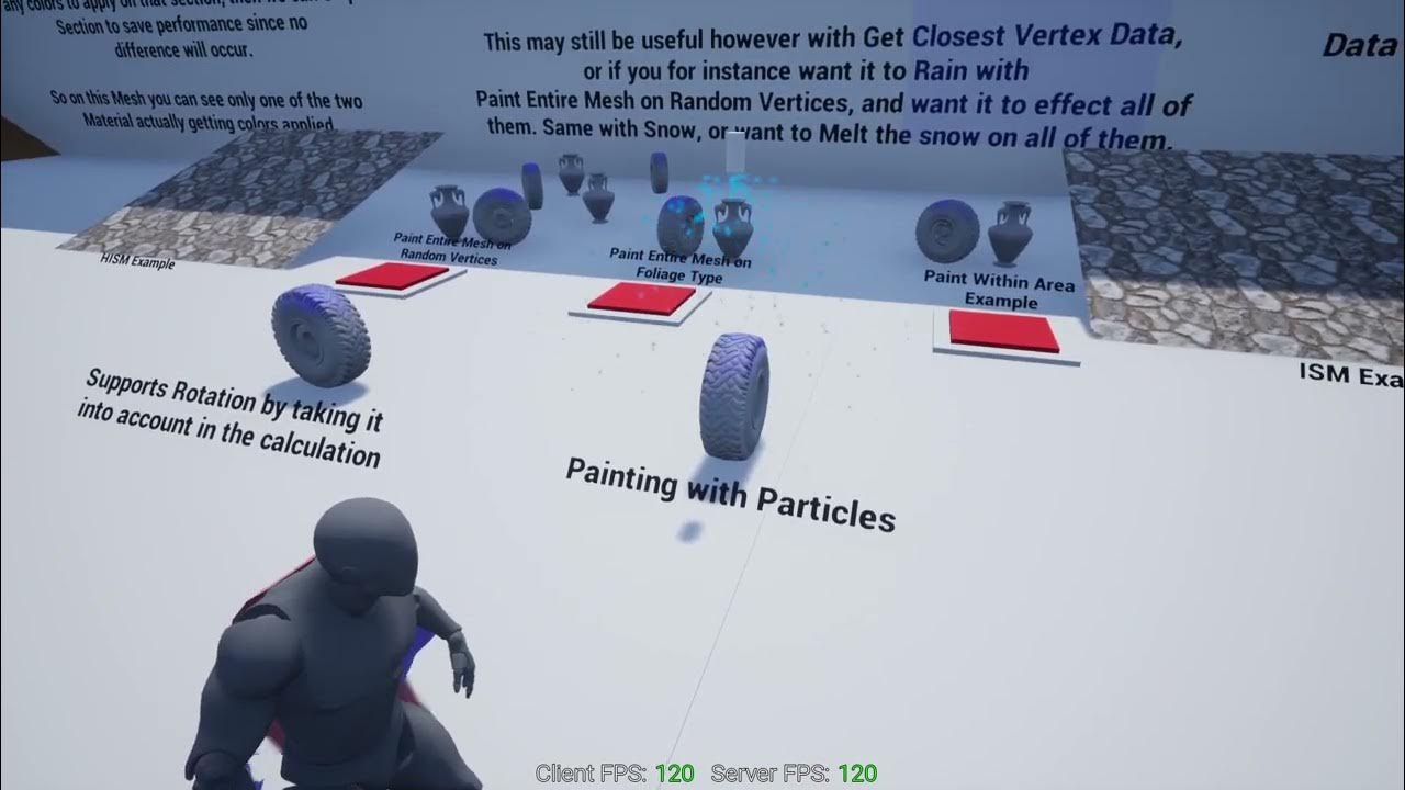 Instanced Mesh / Foliage Support - Runtime Vertex Color Paint & Detection Plugin - YouTube