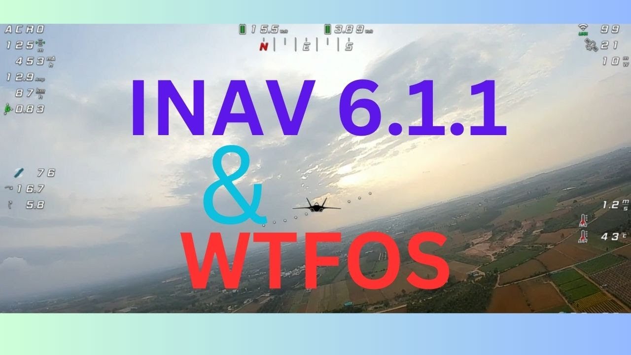 Inav 6.1.1 with WTFOS on DJI fpv googles V2 - YouTube