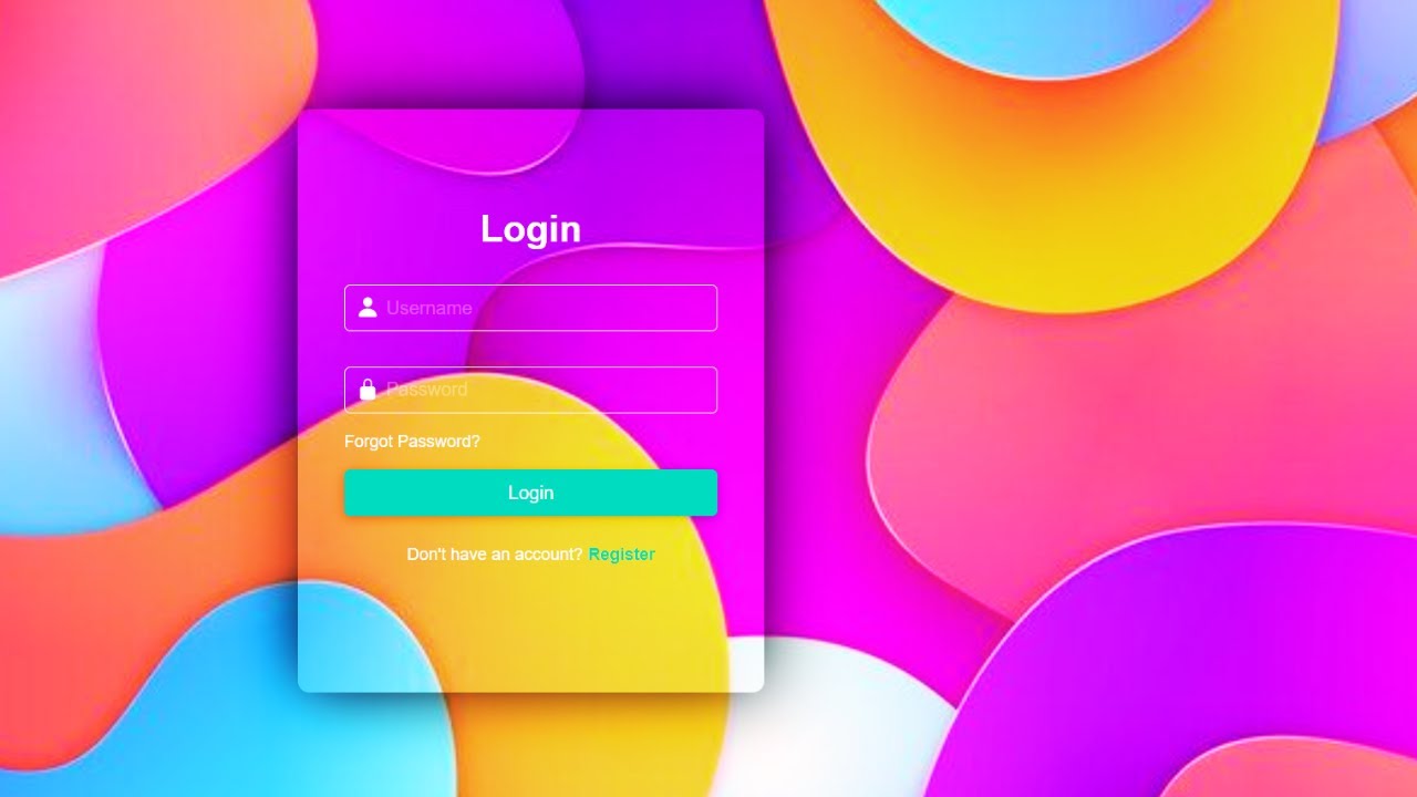 Login Form Using HTML & CSS Transparent Login Form | With Source Code ... Login Form Using HTML & CSS Transparent Login Form | With Source Code ...