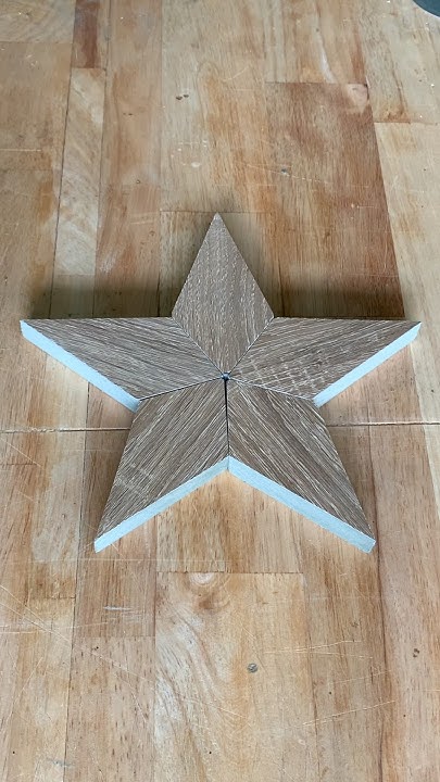 How to make a beautiful and fast wooden 5-pointed star - YouTube