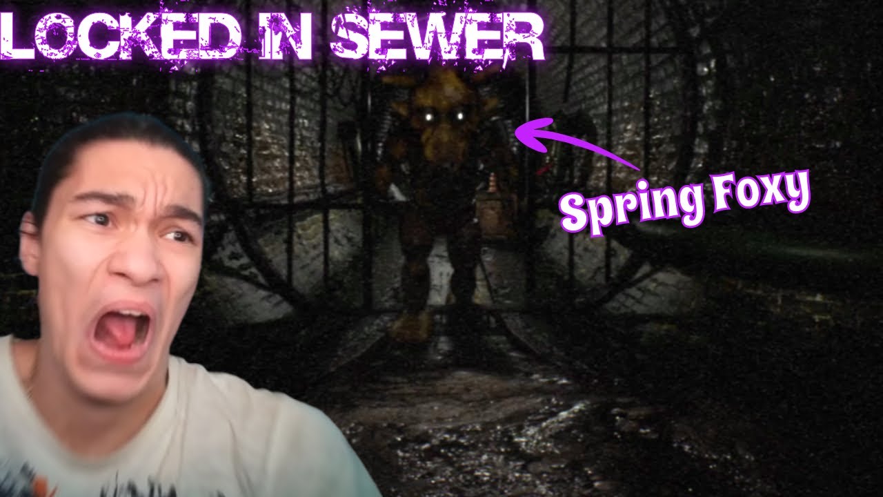 CHASED BY SPRING FOXY IN THE SEWERS | Locked In Sewer - YouTube
