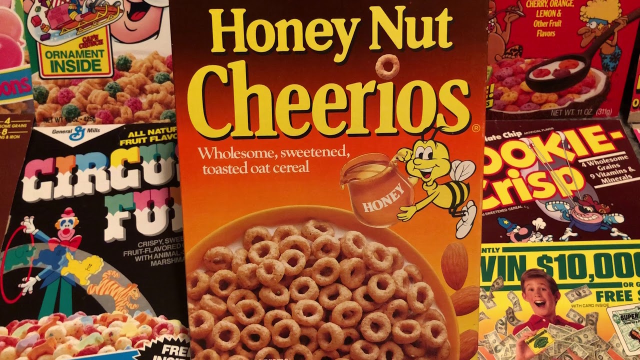 Honey Nut Cheerios Cereal 1989 General Mills #1980s 80sThen80sNow - YouTube